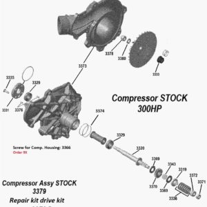 EXPLODED VIEW compressor STOCK 300HP - Easyrider